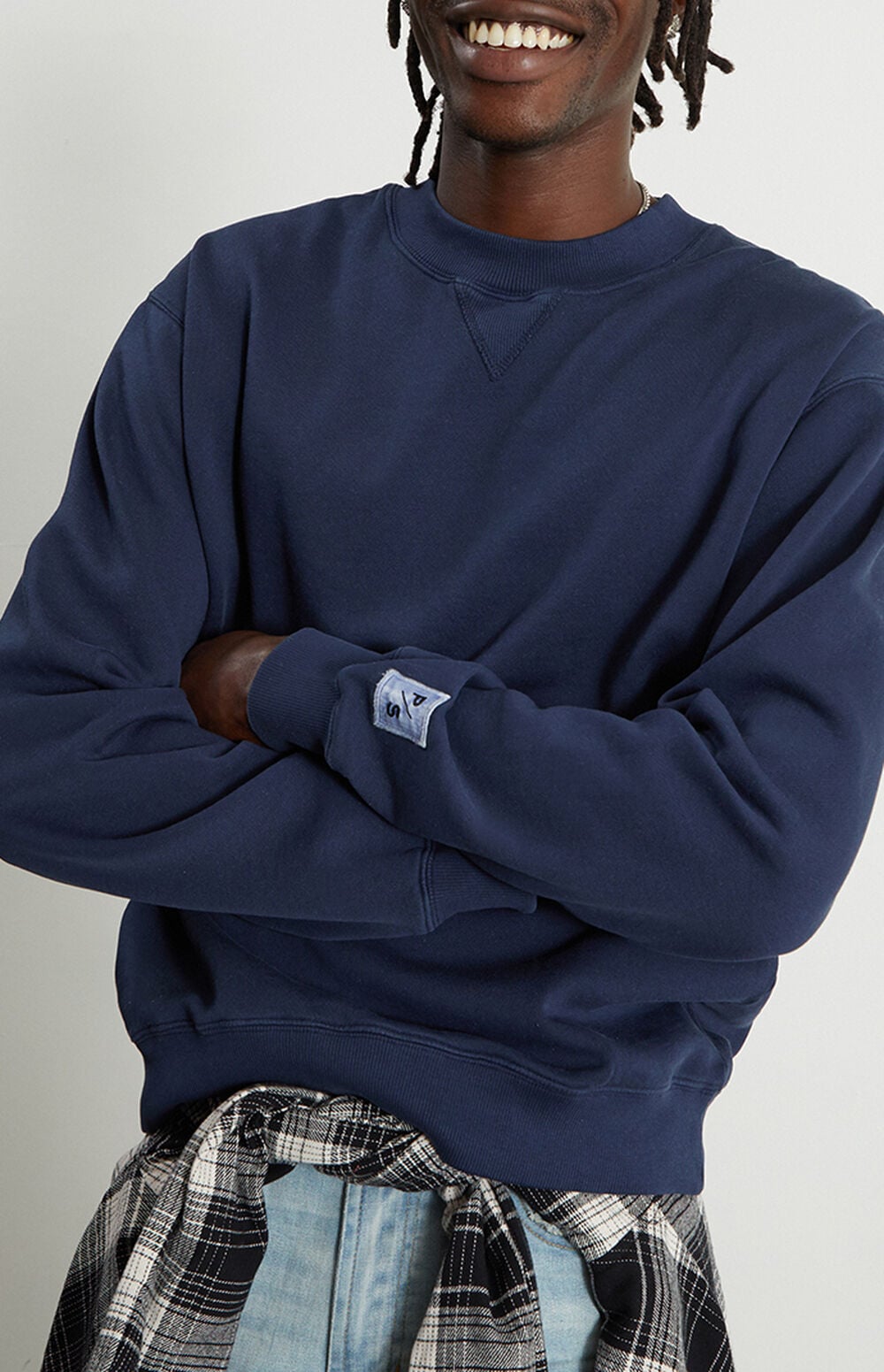 Pacsun Navy Vintage Wash Crew Neck Sweatshirt | Pacsun