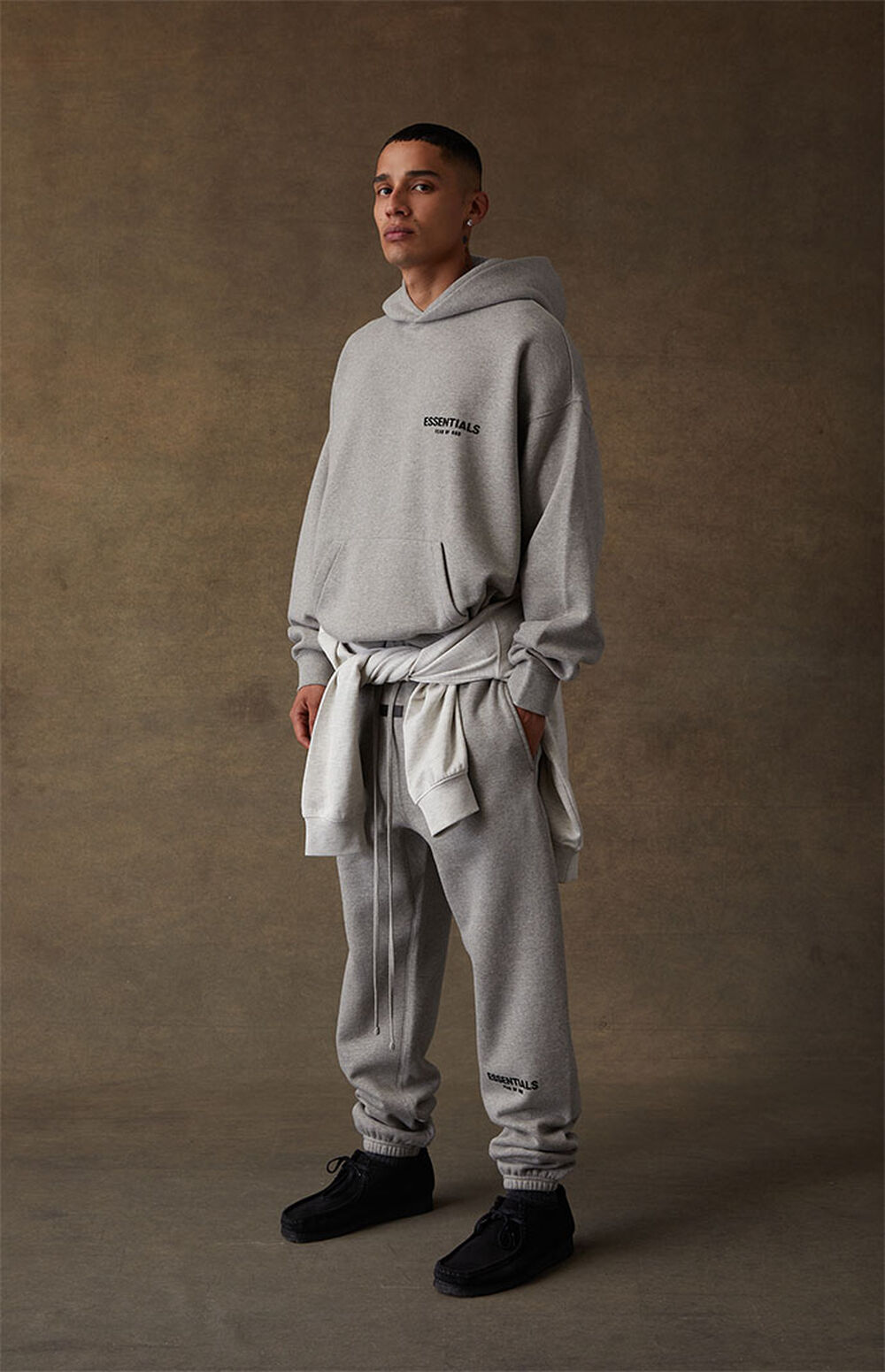 Fear of God ESSENTIALS Dark Oatmeal Hoodie | Pacsun