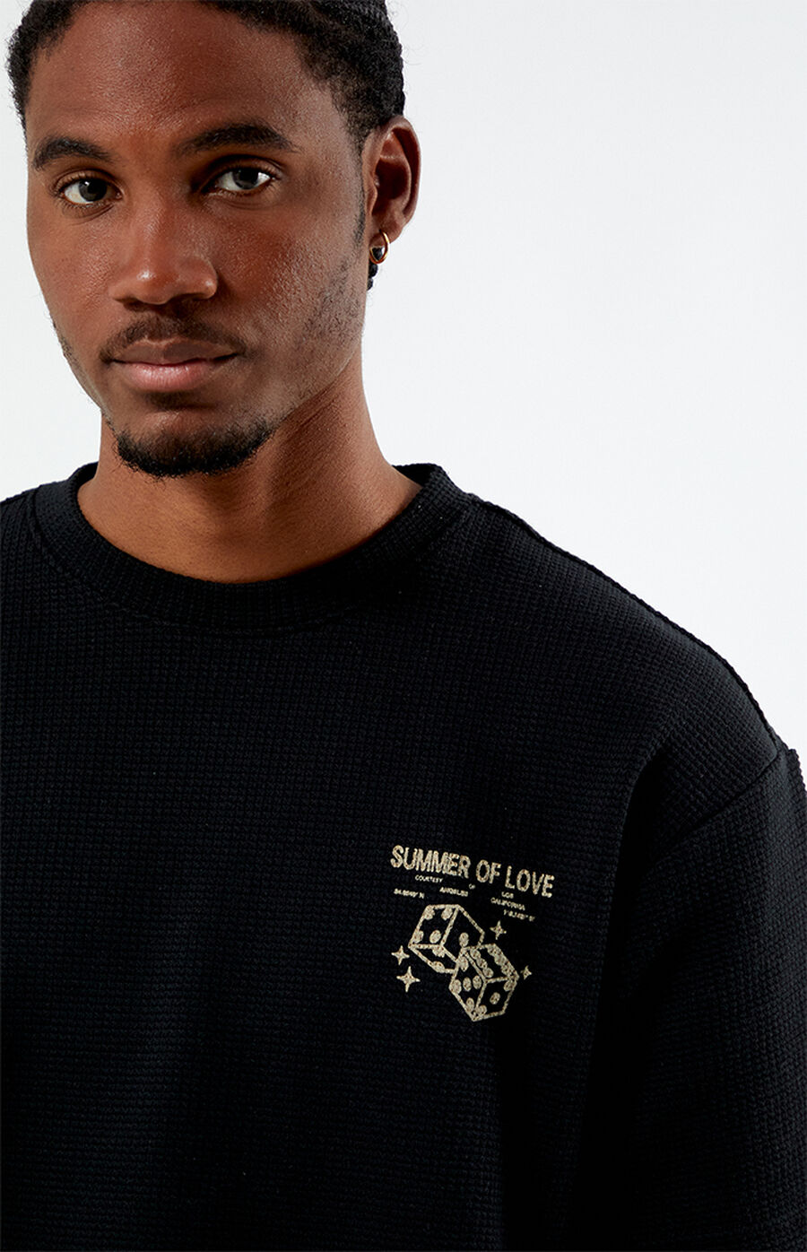 Pacsun Roll Waffle Knit Oversized T-Shirt | Pacsun