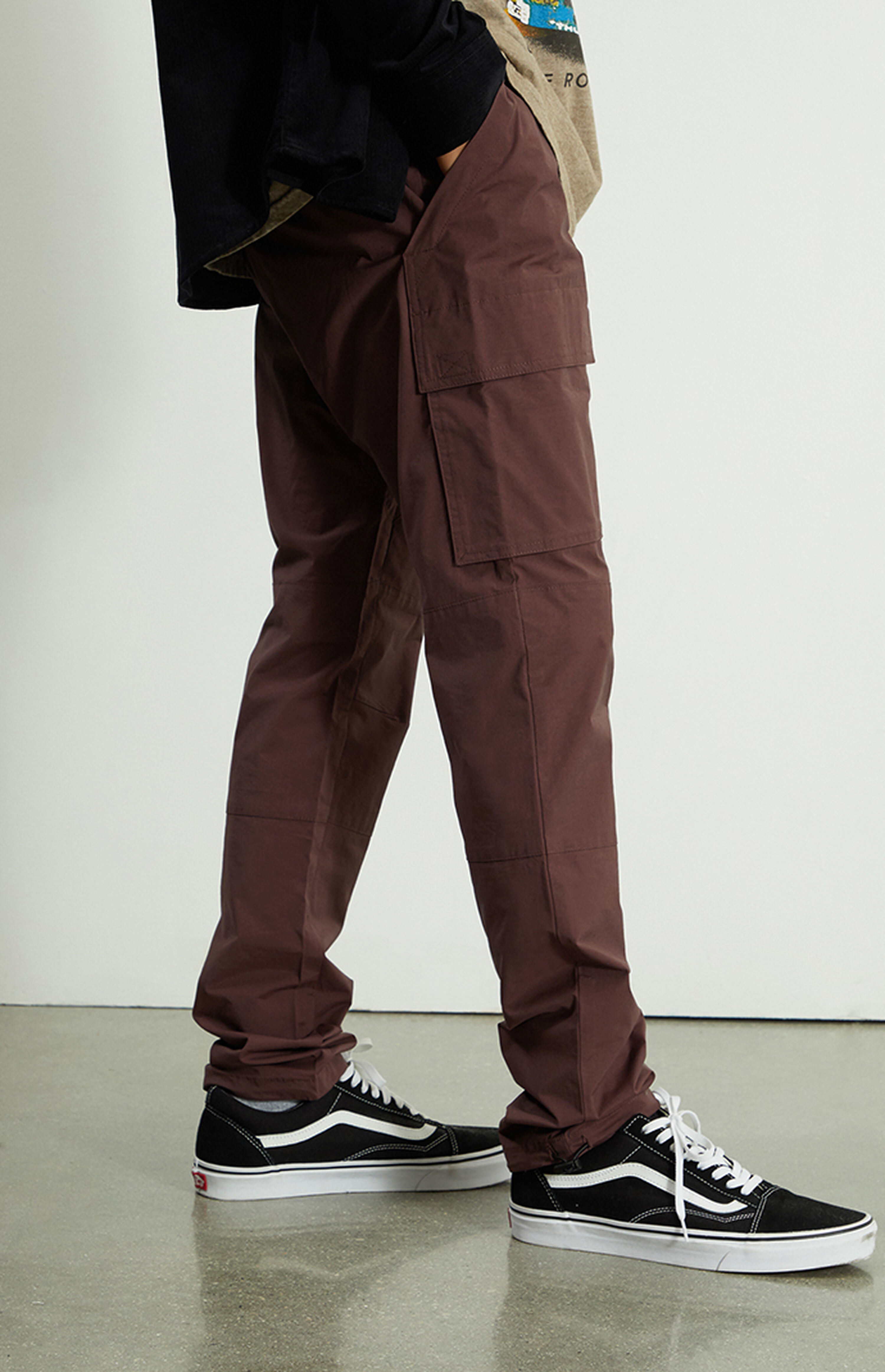 Pacsun Dark Berry Slim Cargo Comfort Stretch Pants | Pacsun