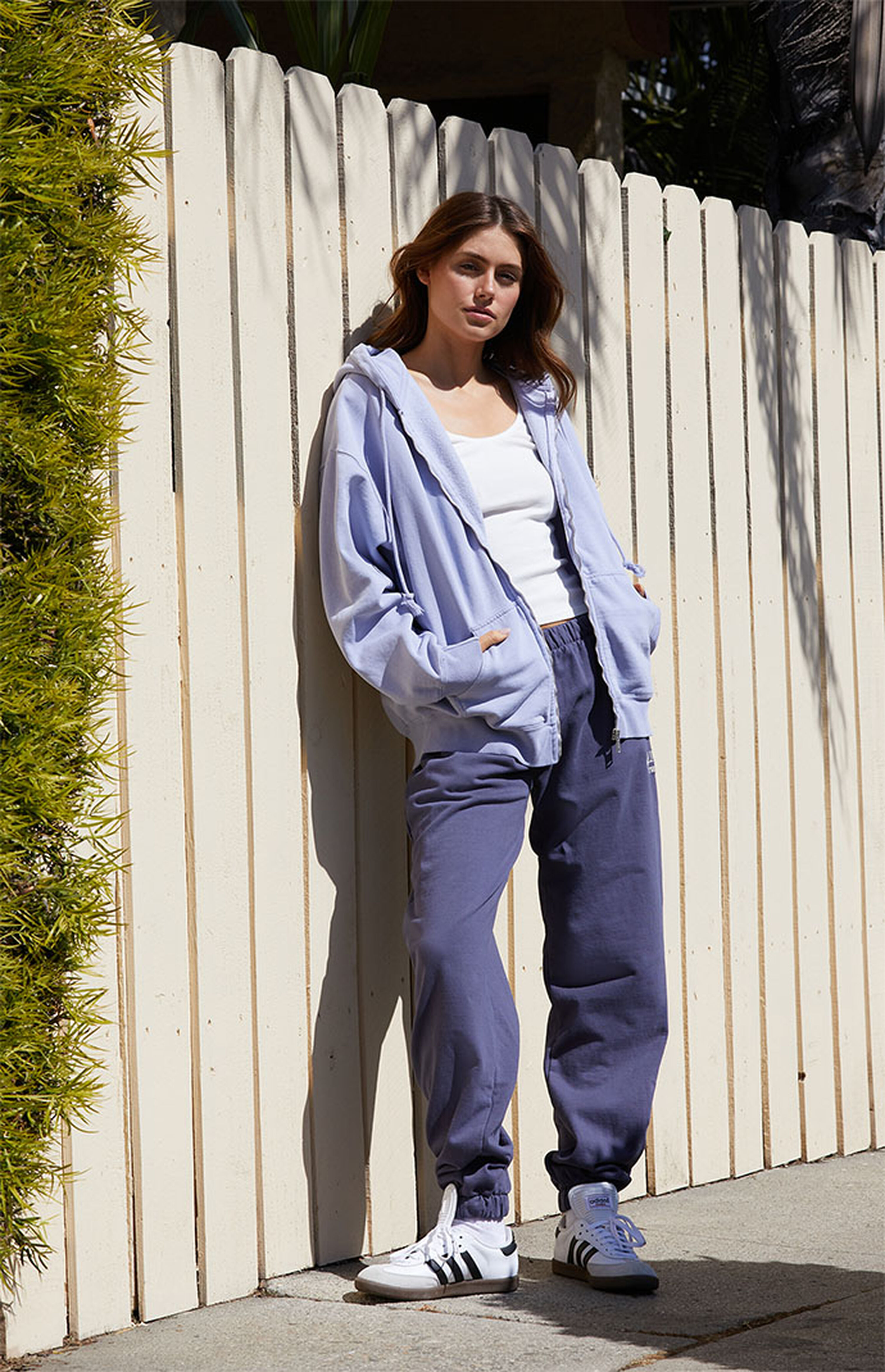 John Galt Light Blue Full Zip Hoodie | Pacsun