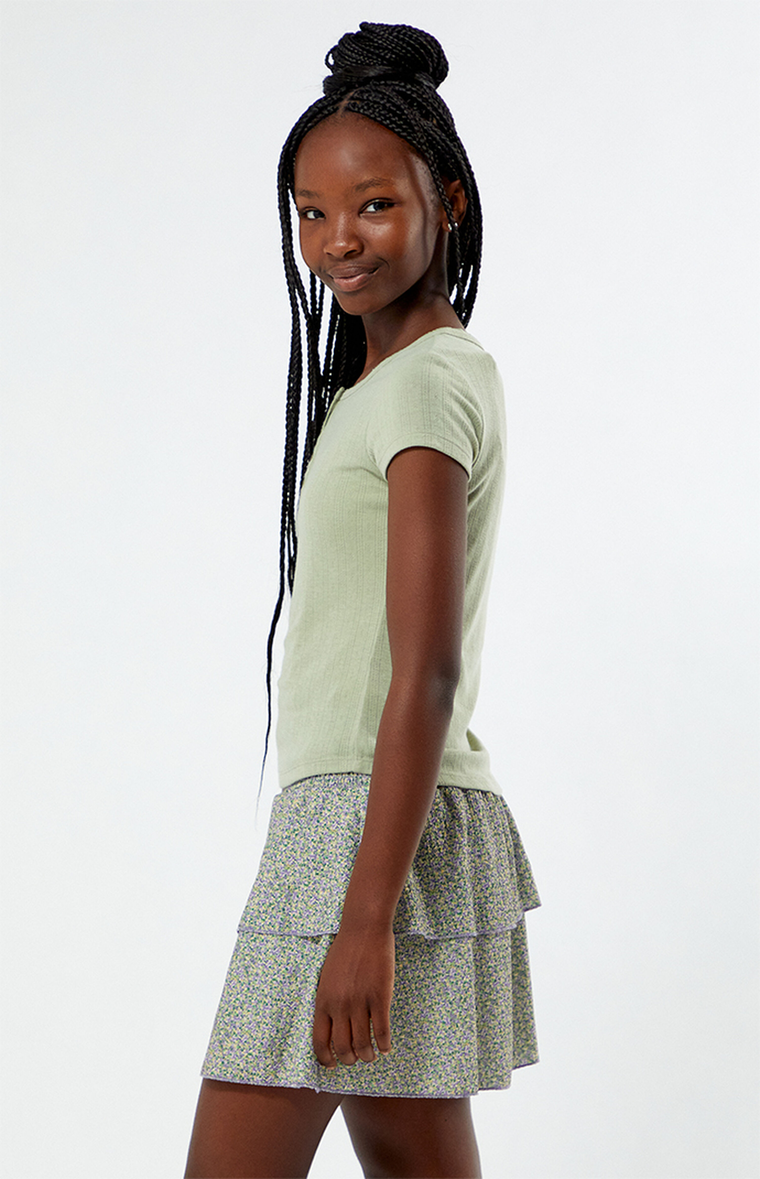 Pacsun Kids Sage Henley Skimmer Top | PacSun