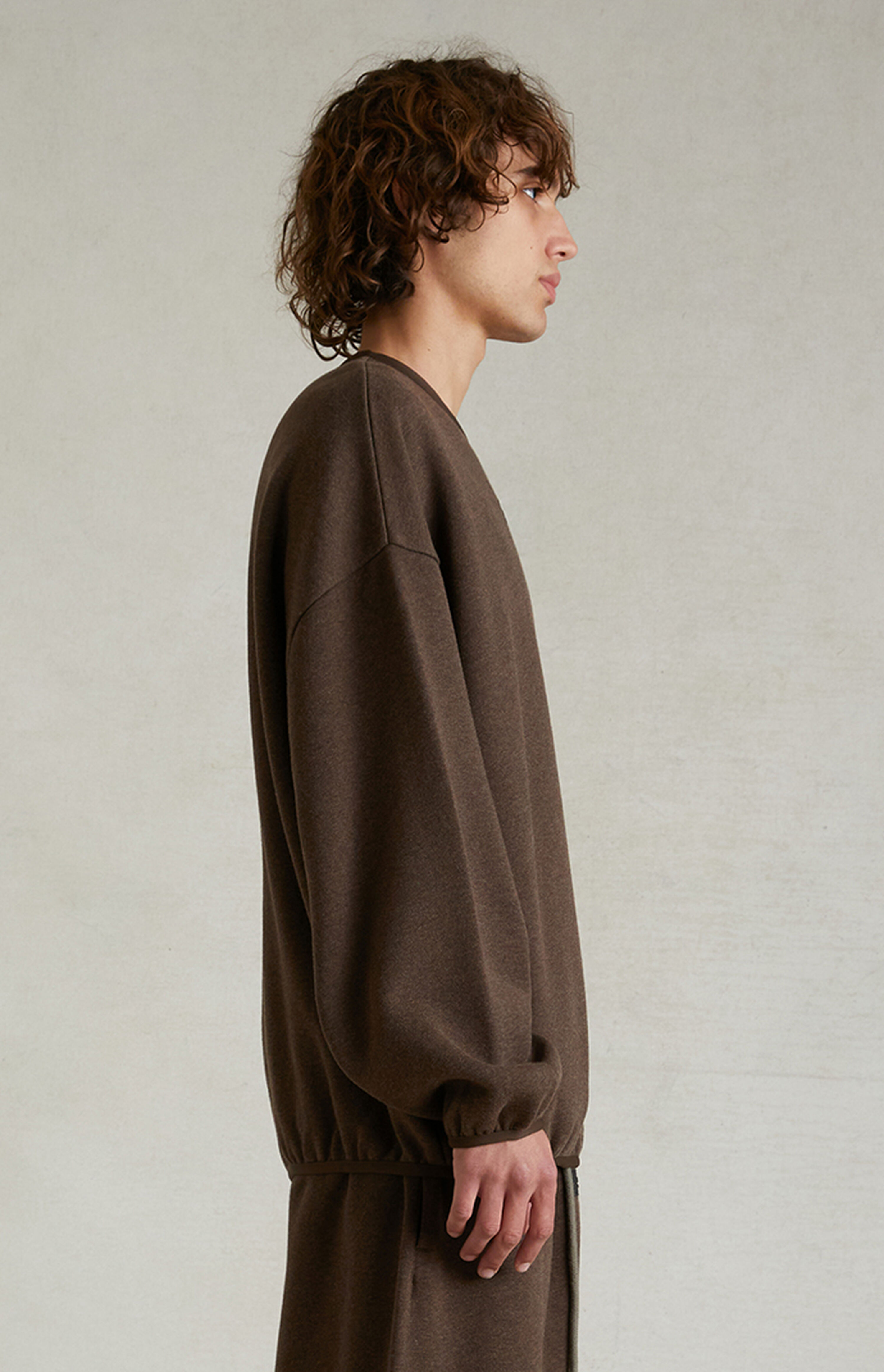Fear of God ESSENTIALS Heather Wood Crew Neck Sweatshirt | Pacsun