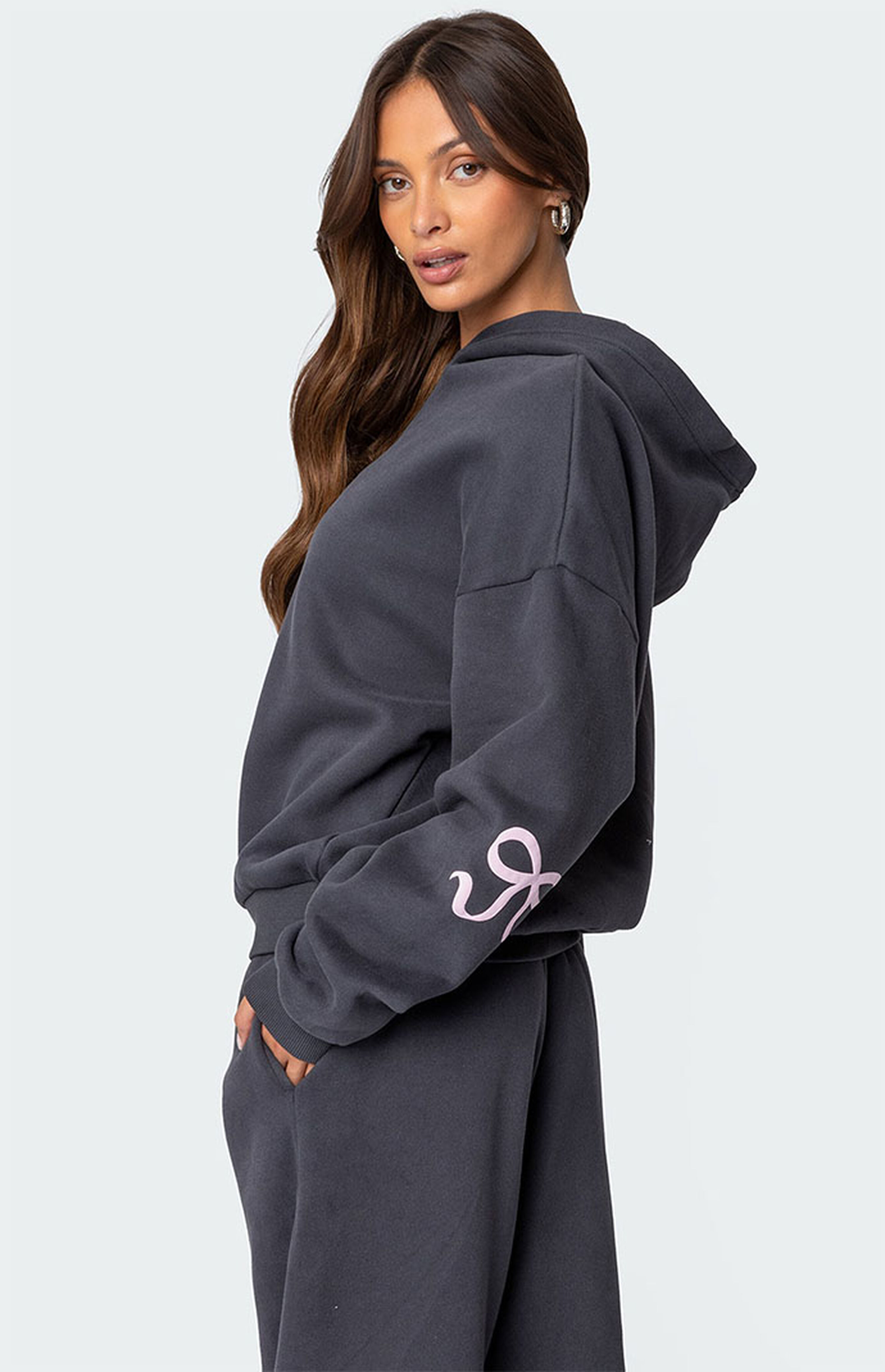 Edikted Bonney Bow Detail Hoodie | PacSun