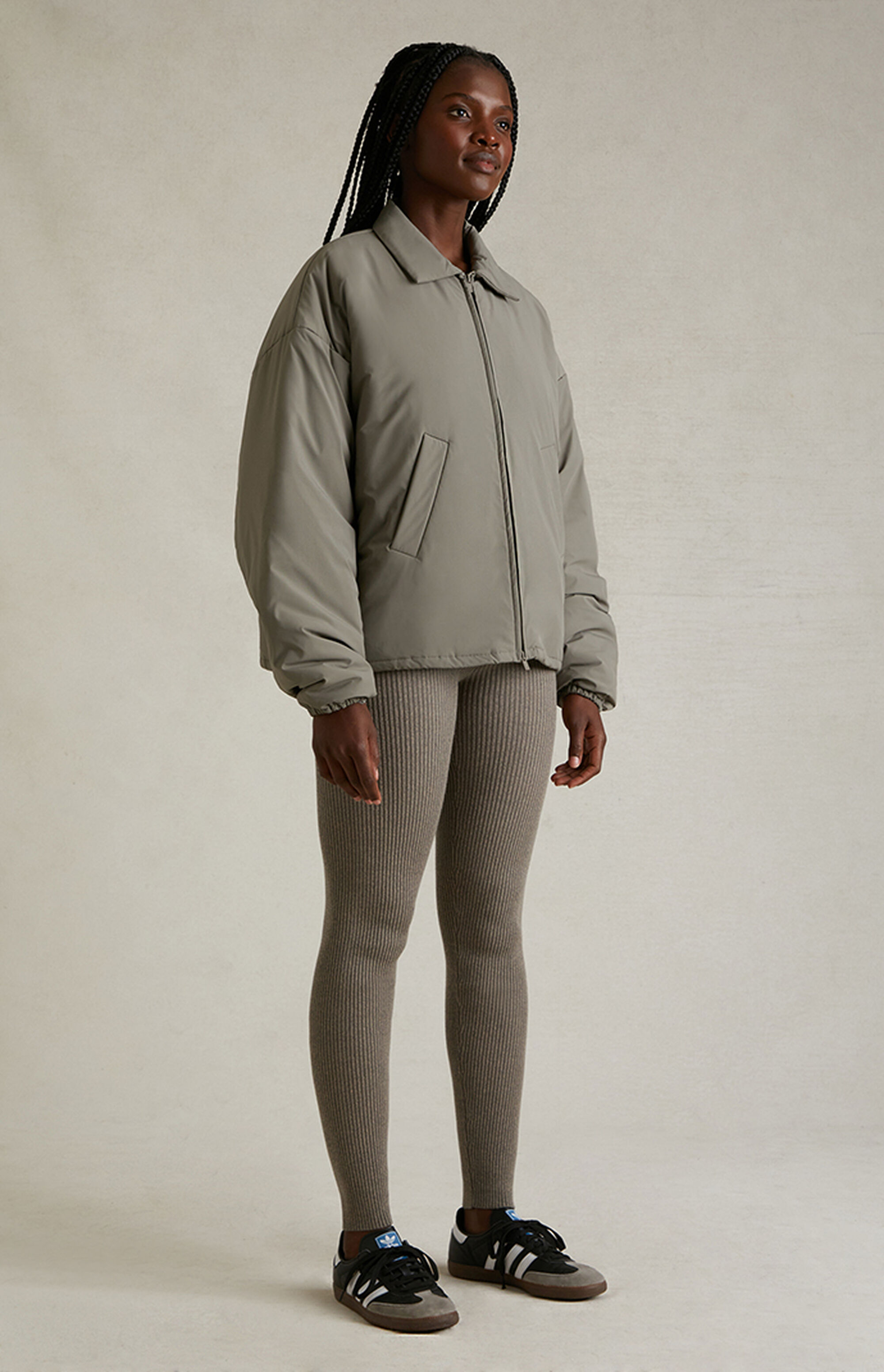Fear of God Essentials Women's Dust Shell Bomber Jacket | Pacsun