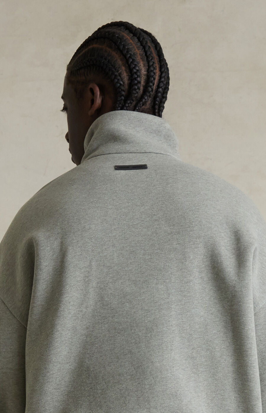 Fear of God ESSENTIALS Concrete Heather & Black Modern Fleece Track ...
