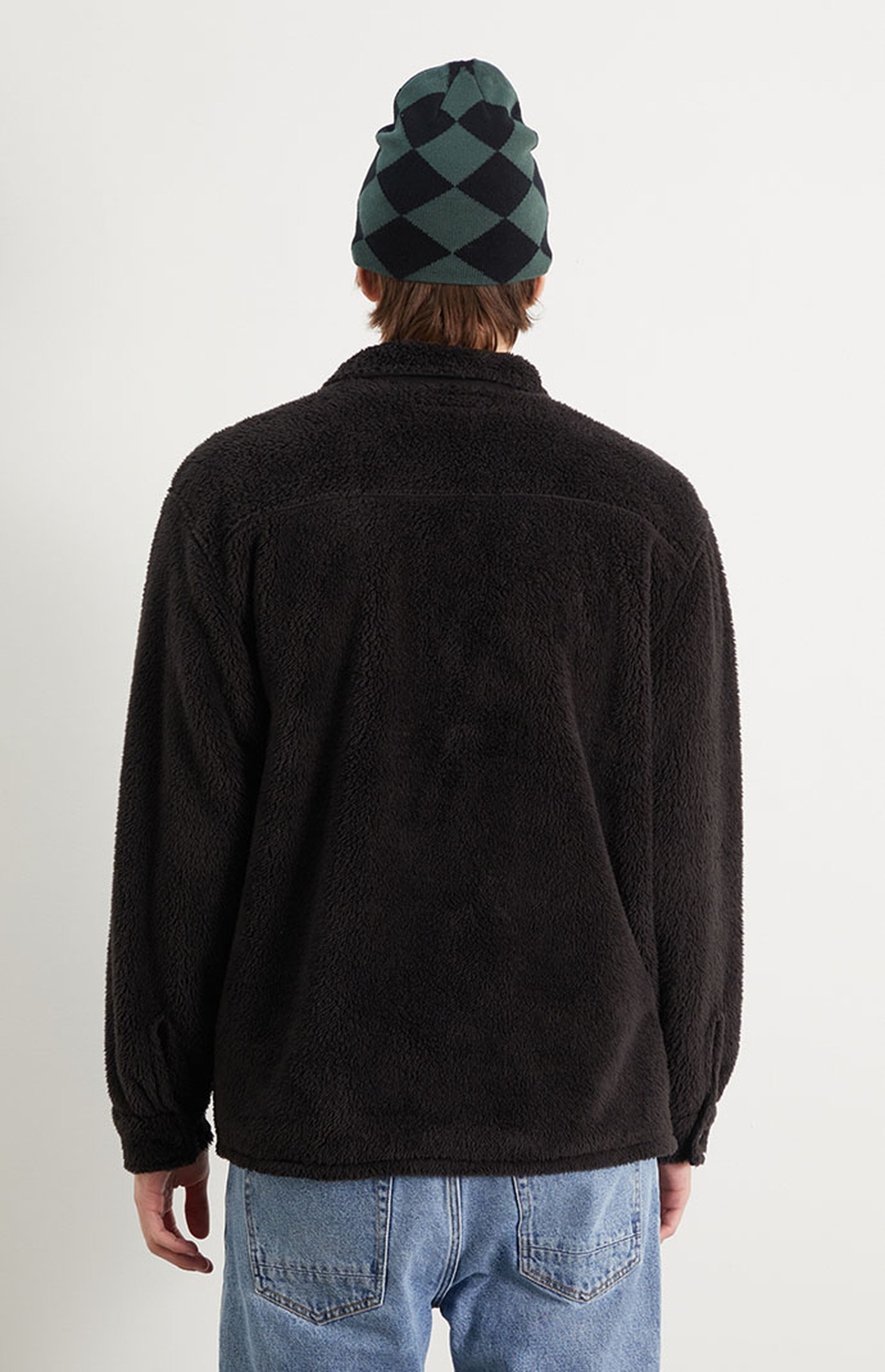 Pacsun Black Fuzzy Shacket | PacSun