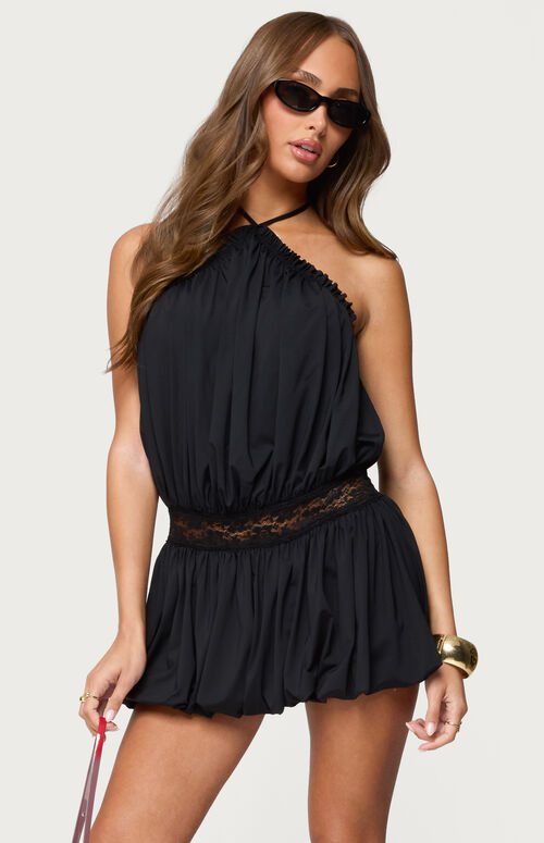 Edikted Aida Backless Bubble Mini Dress | Pacsun