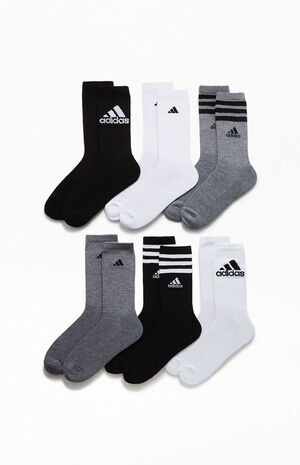 adidas 6 Pack Mixed Crew Socks | PacSun