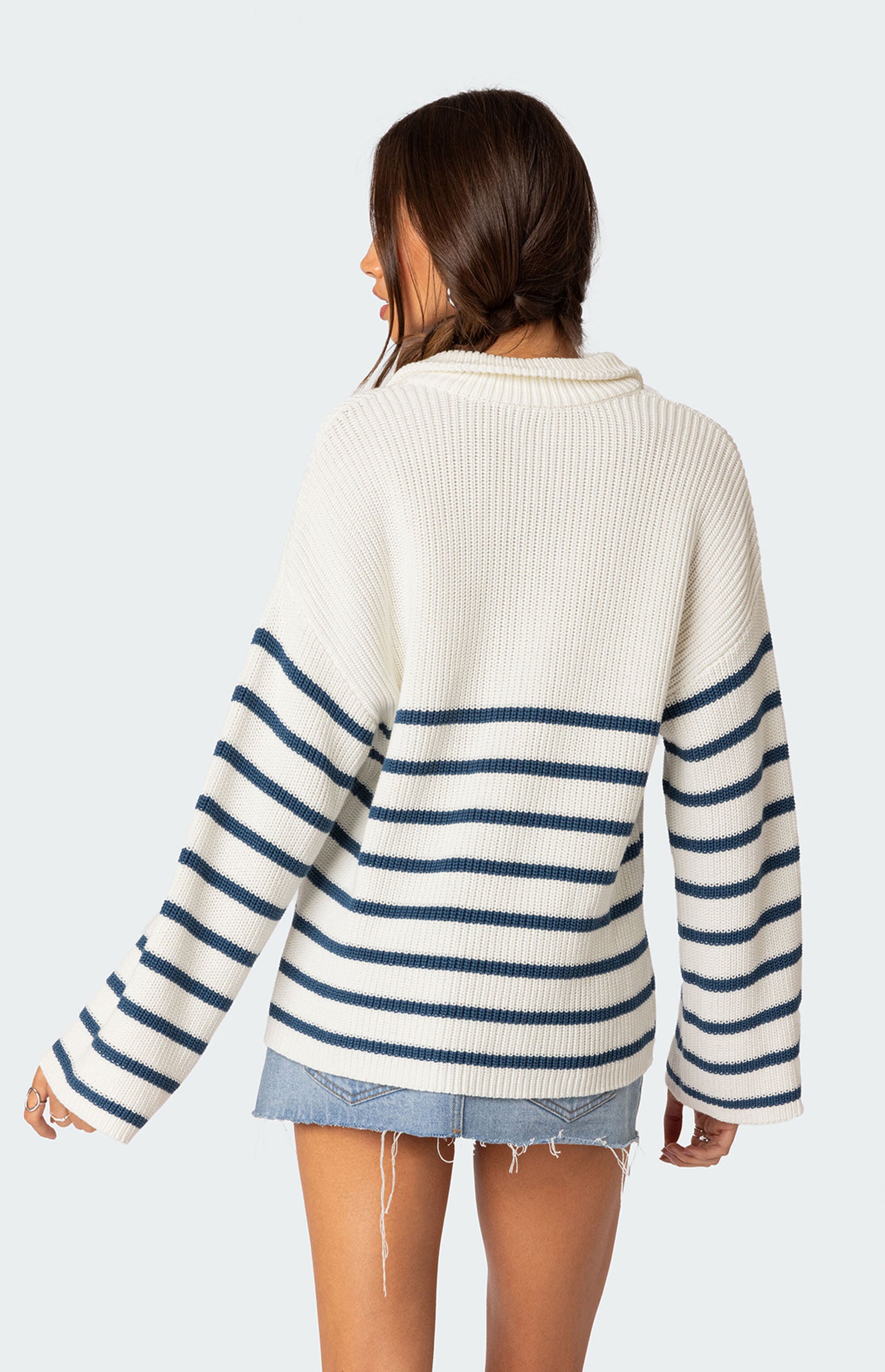 Edikted Oversized Quarter Zip Sweater | Pacsun