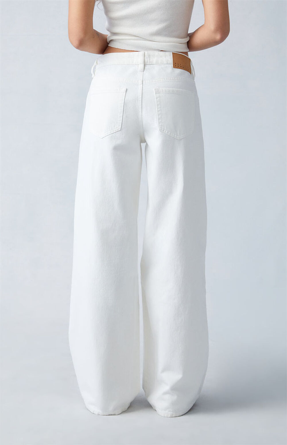 Pacsun Eco White Ripped Low Rise Baggy Jeans | PacSun