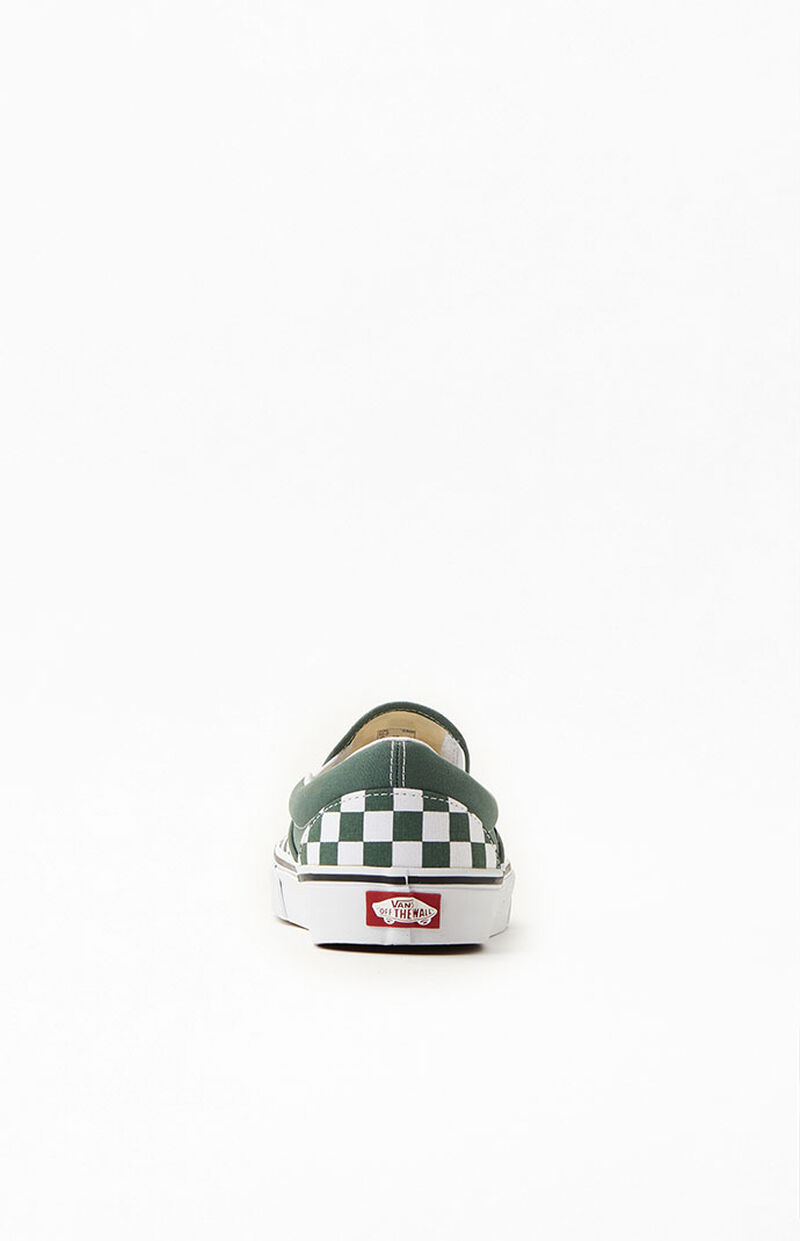 Vans Checkerboard Green Slip-On Shoes | PacSun