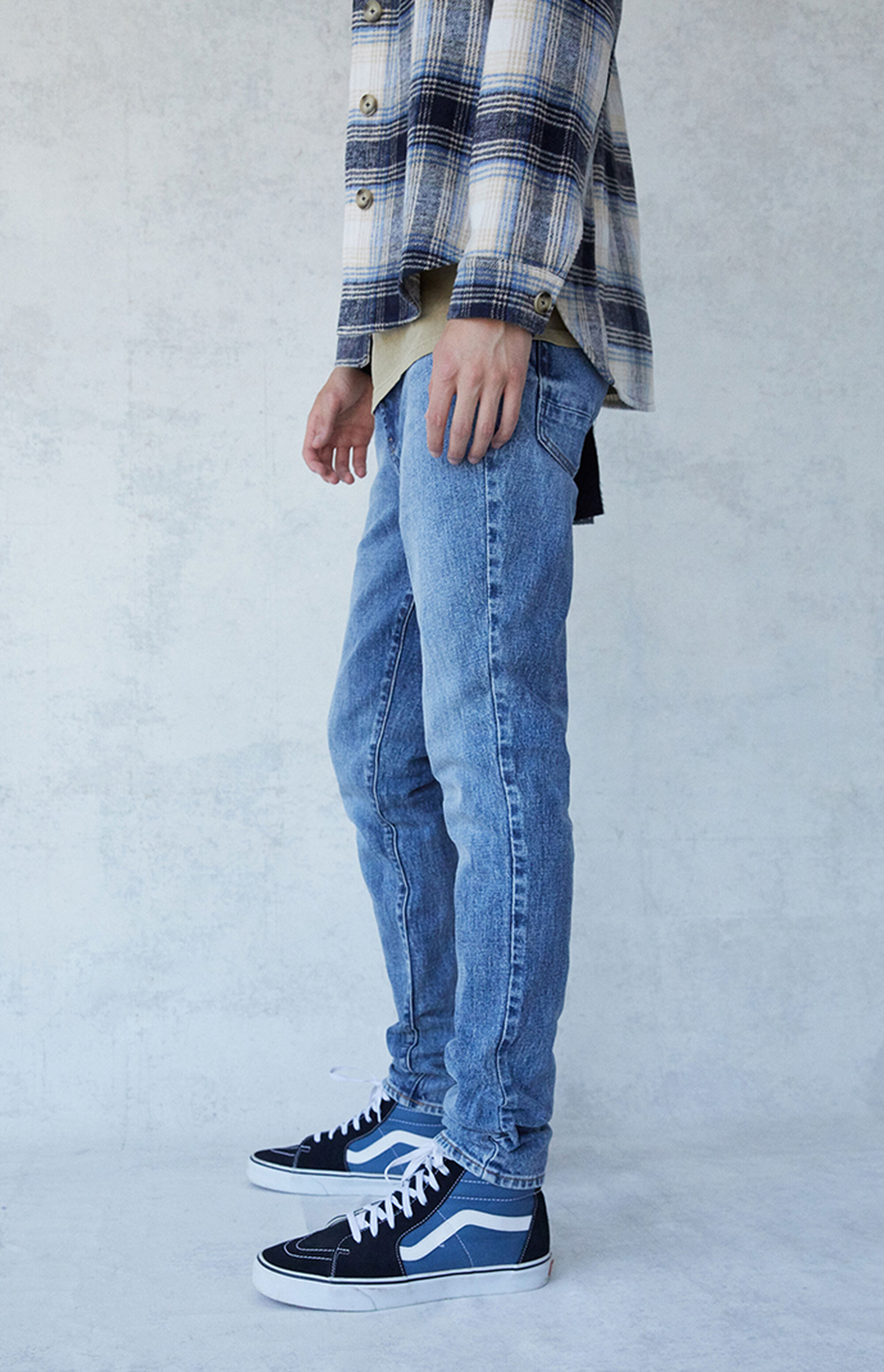 Pacsun Medium Indigo Stacked Skinny Jeans | PacSun