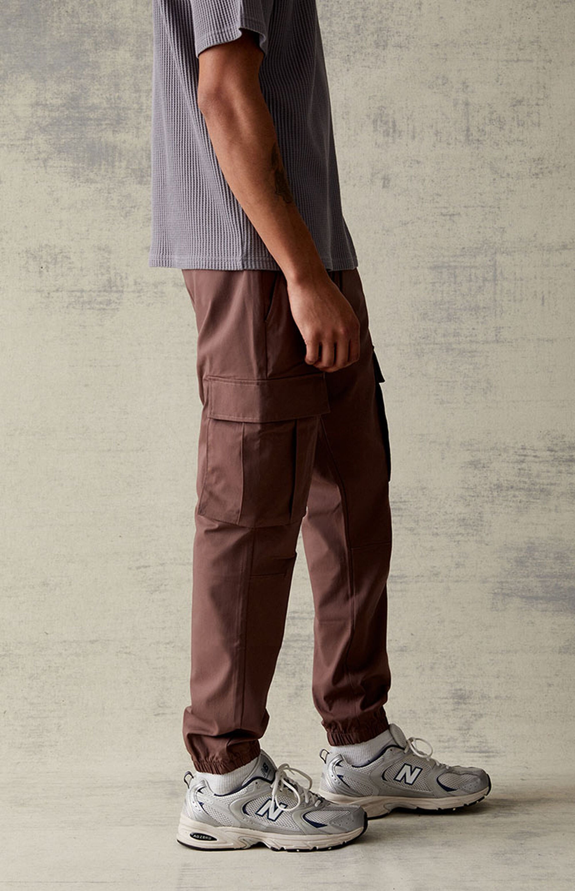 Pacsun Performance Brown Slim Cargo Jogger Pants | PacSun