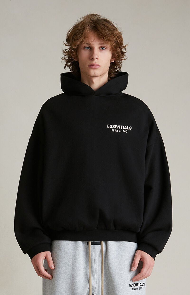 Fear of God ESSENTIALS Black Fleece Hoodie | PacSun