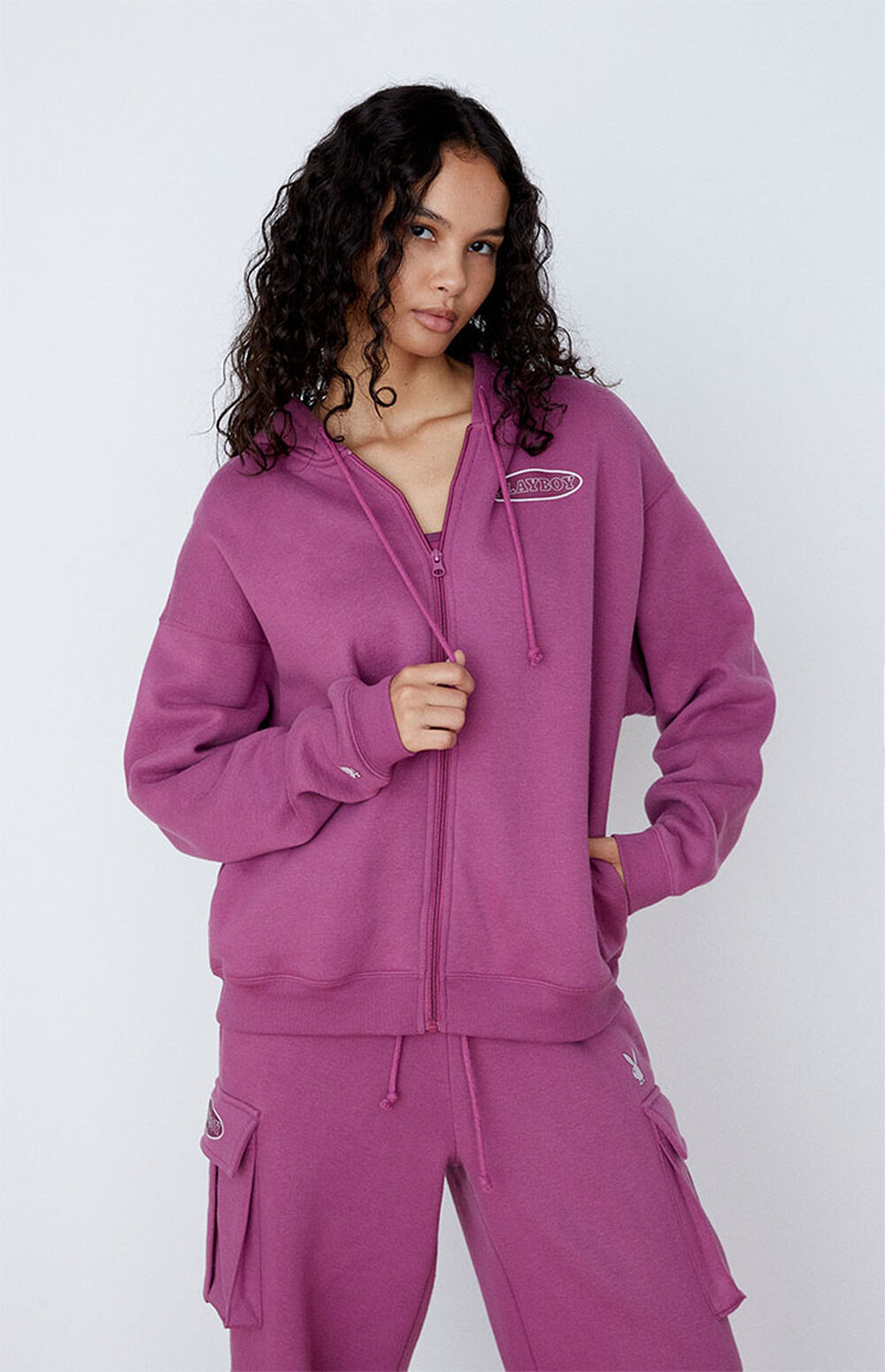 Playboy By PacSun Split Full Zip Hoodie | PacSun