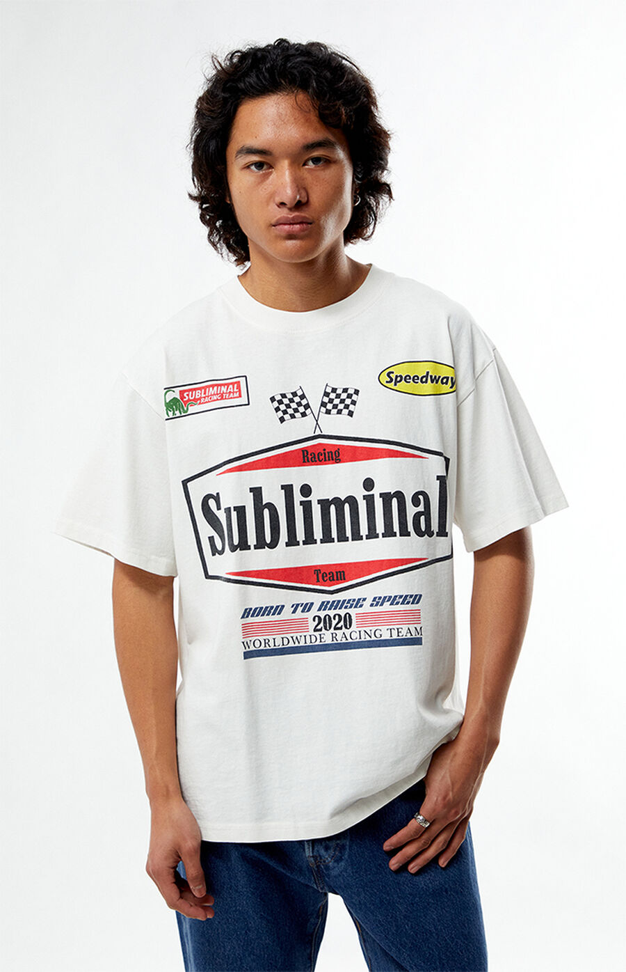 PacSun Subliminal Racing Oversized T-Shirt | PacSun