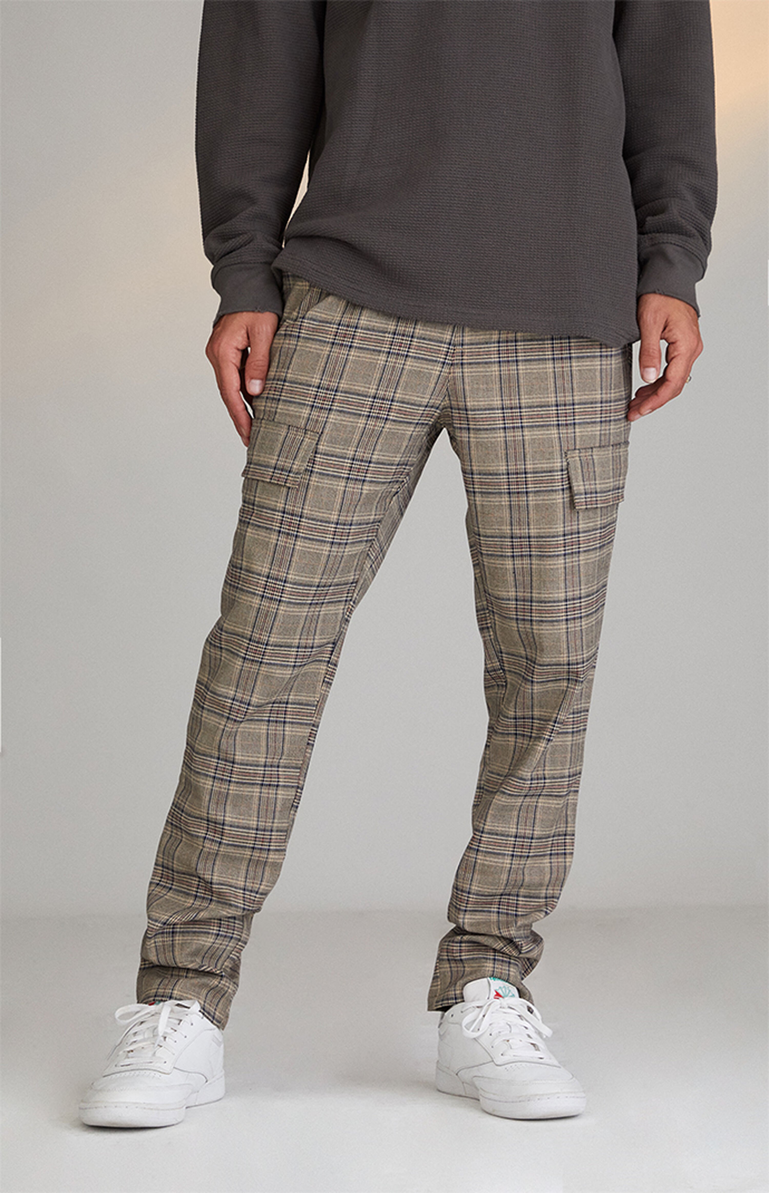 Pacsun Brown Slim Plaid Pants | Pacsun