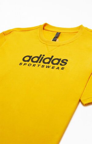 adidas Yellow All SZN Logo T-Shirt | PacSun