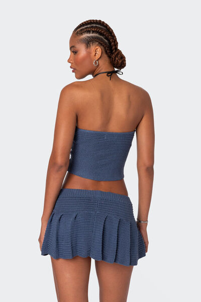 Edikted Kiera Twist Front Knit Tube Top | Pacsun