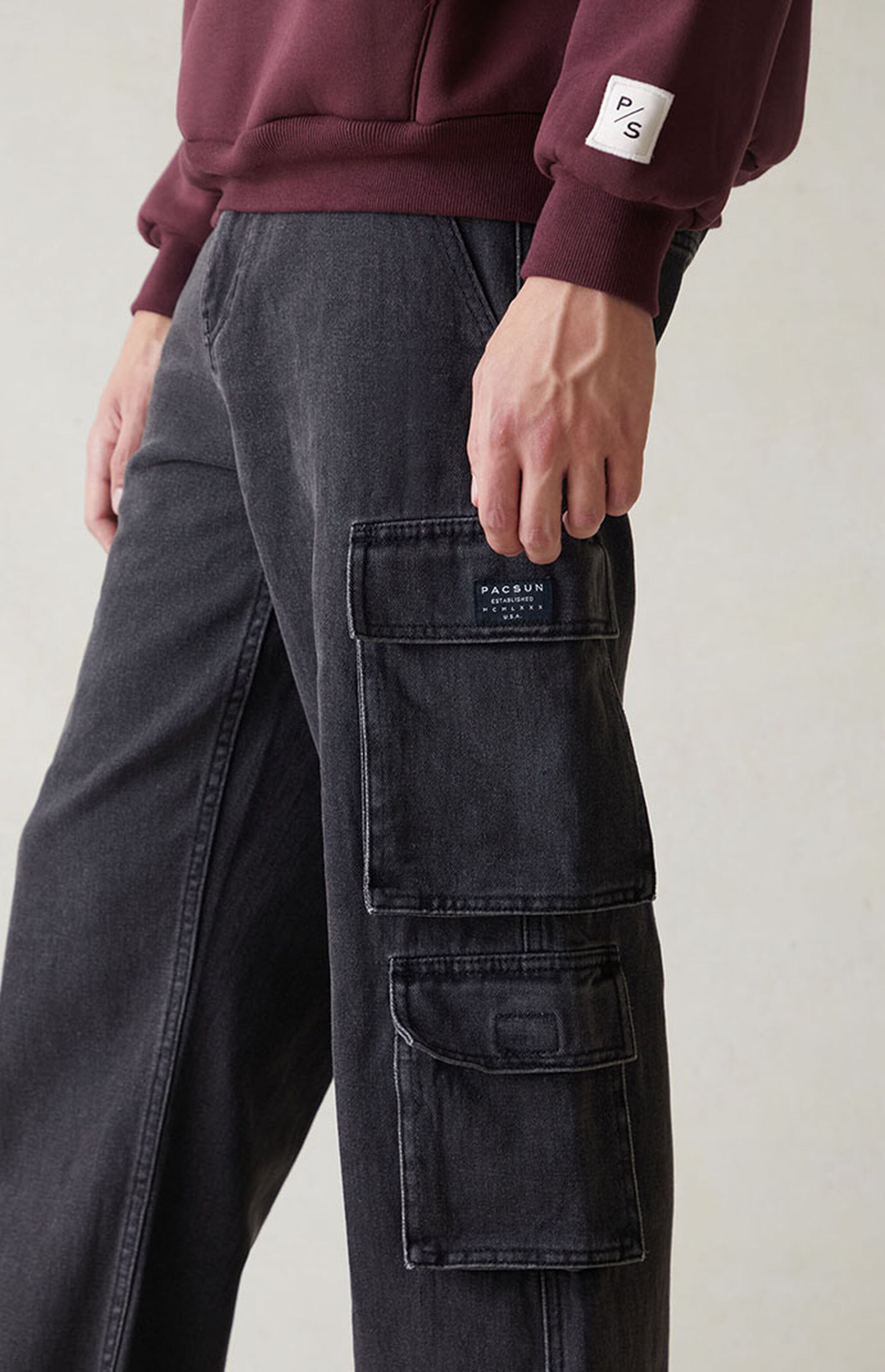 Pacsun Black Baggy Cargo Jeans | PacSun