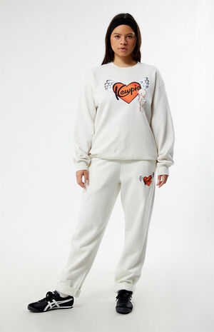 Kewpie Logo Heart Crew Neck Sweatshirt | PacSun