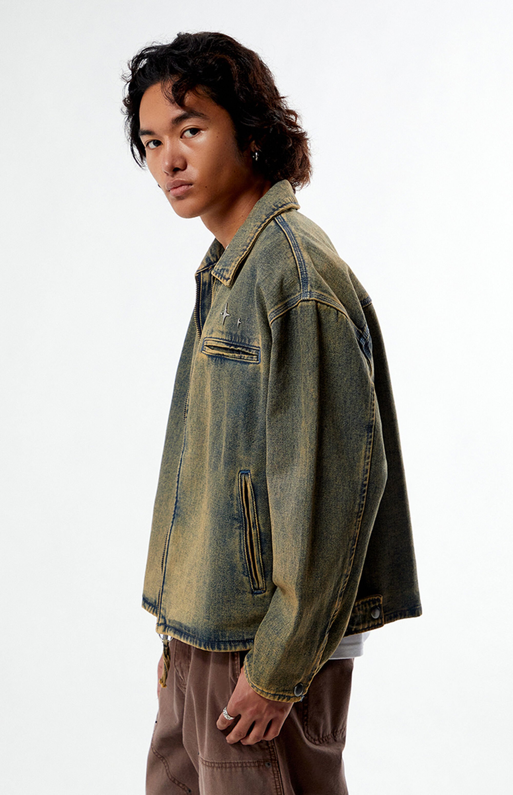Pacsun Tint Washed Denim Gas Jacket | PacSun