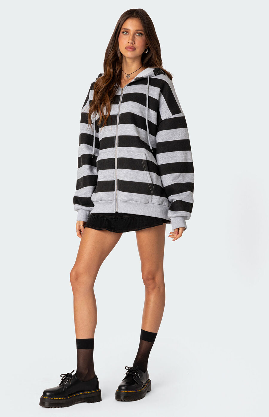Edikted Maritza Oversized Zip Up Hoodie | Pacsun