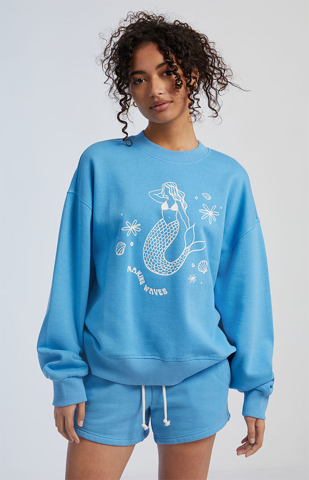 PacSun Making Waves Mermaid Crew Neck Sweatshirt | PacSun
