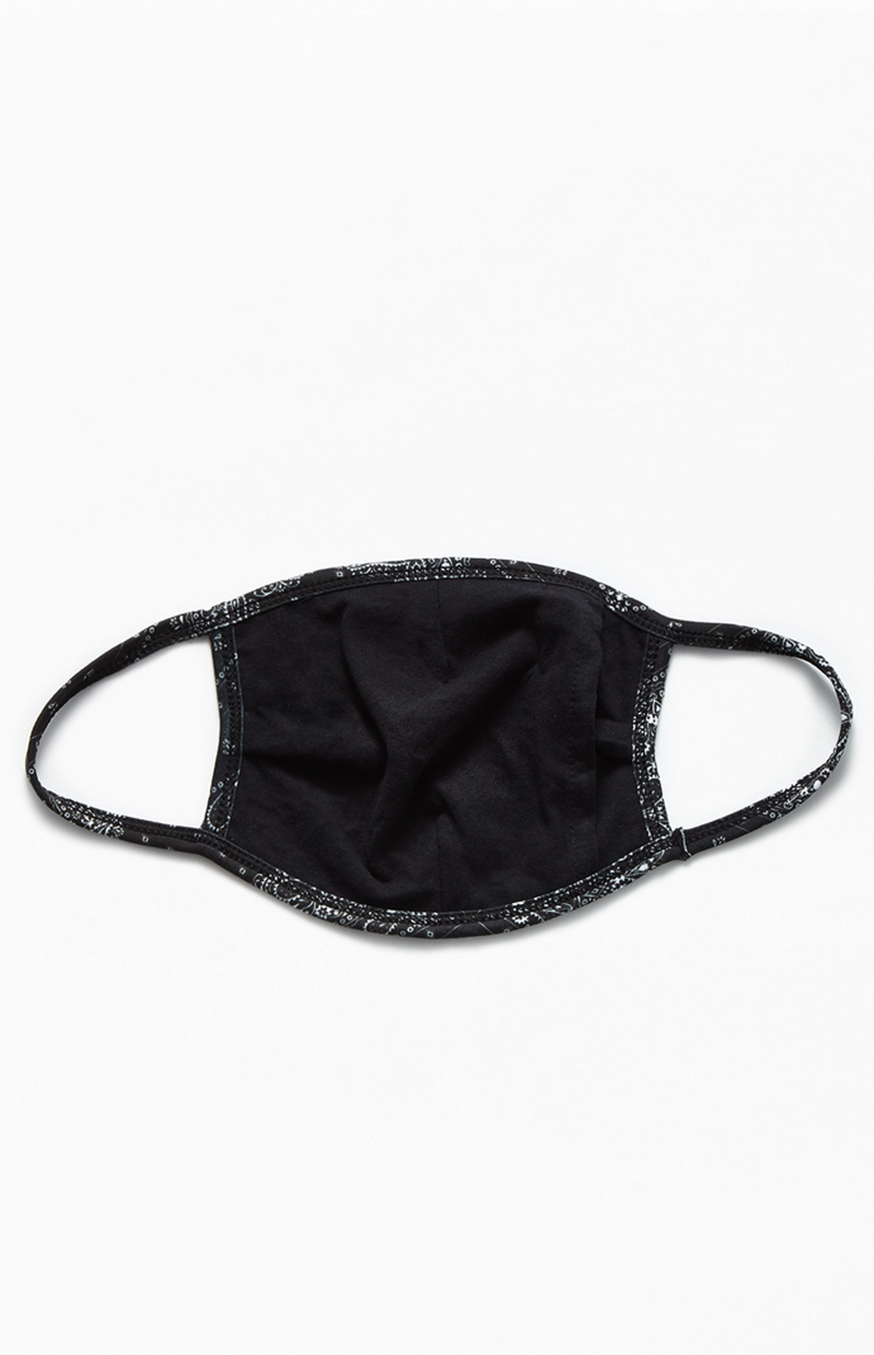 Pacsun Black Paisley Face Mask | PacSun