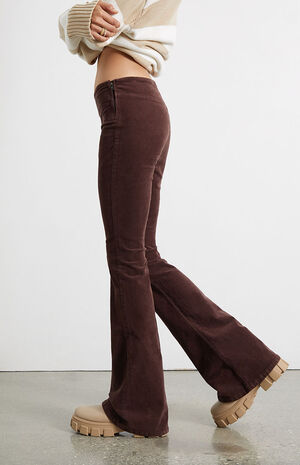 Pacsun Brown Corduroy Low Rise Flare Pants | PacSun