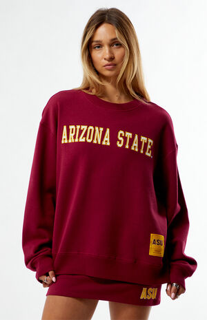 WILD COLLECTIVE x Pacsun ASU Applique Crew Neck Oversized Sweatshirt ...