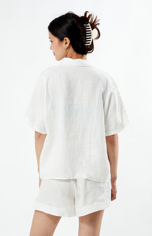 Little Lies Bronte Button Down Linen Shirt | PacSun