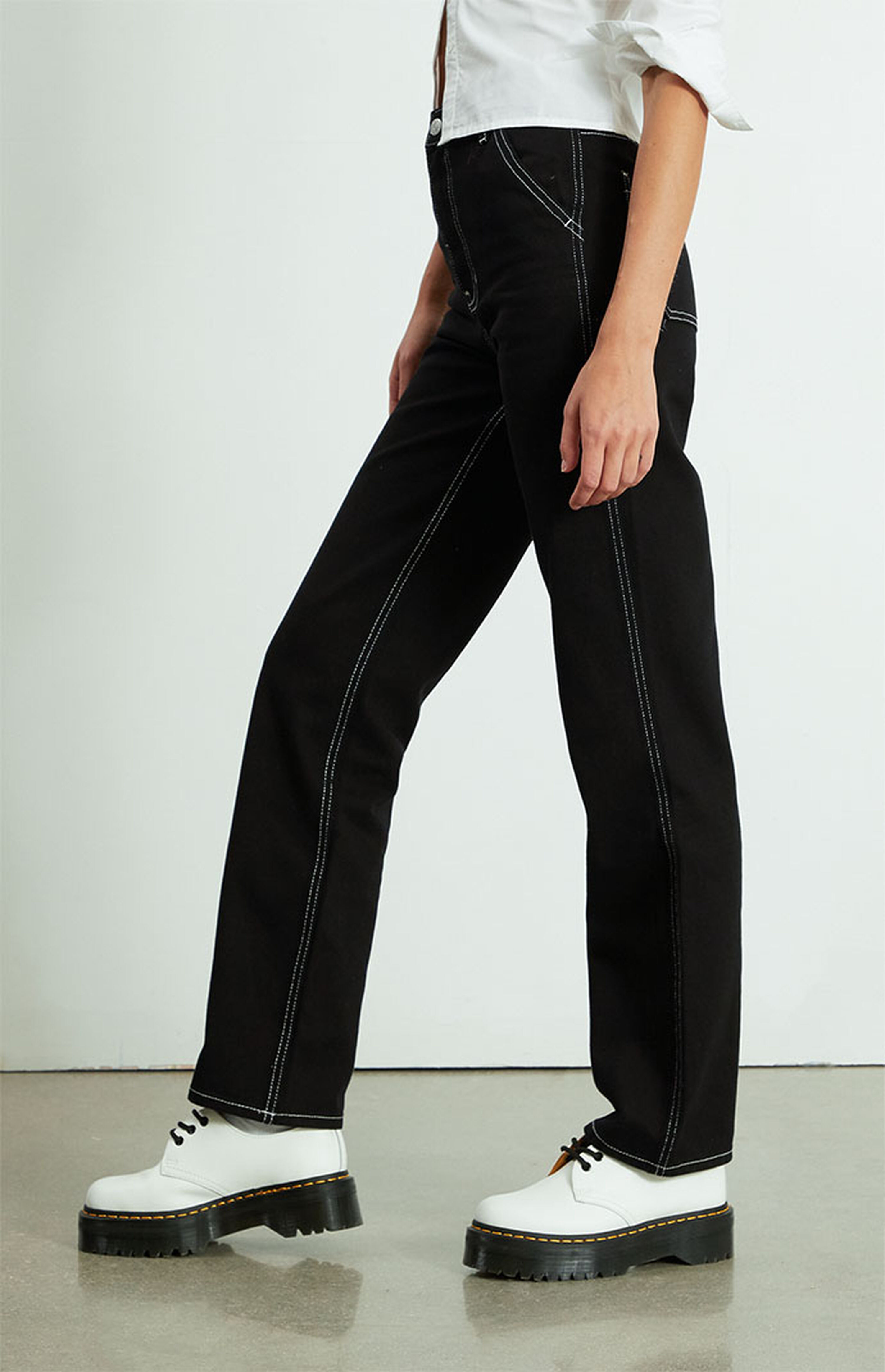 PacSun Black Cargo Boyfriend Carpenter Pants | PacSun