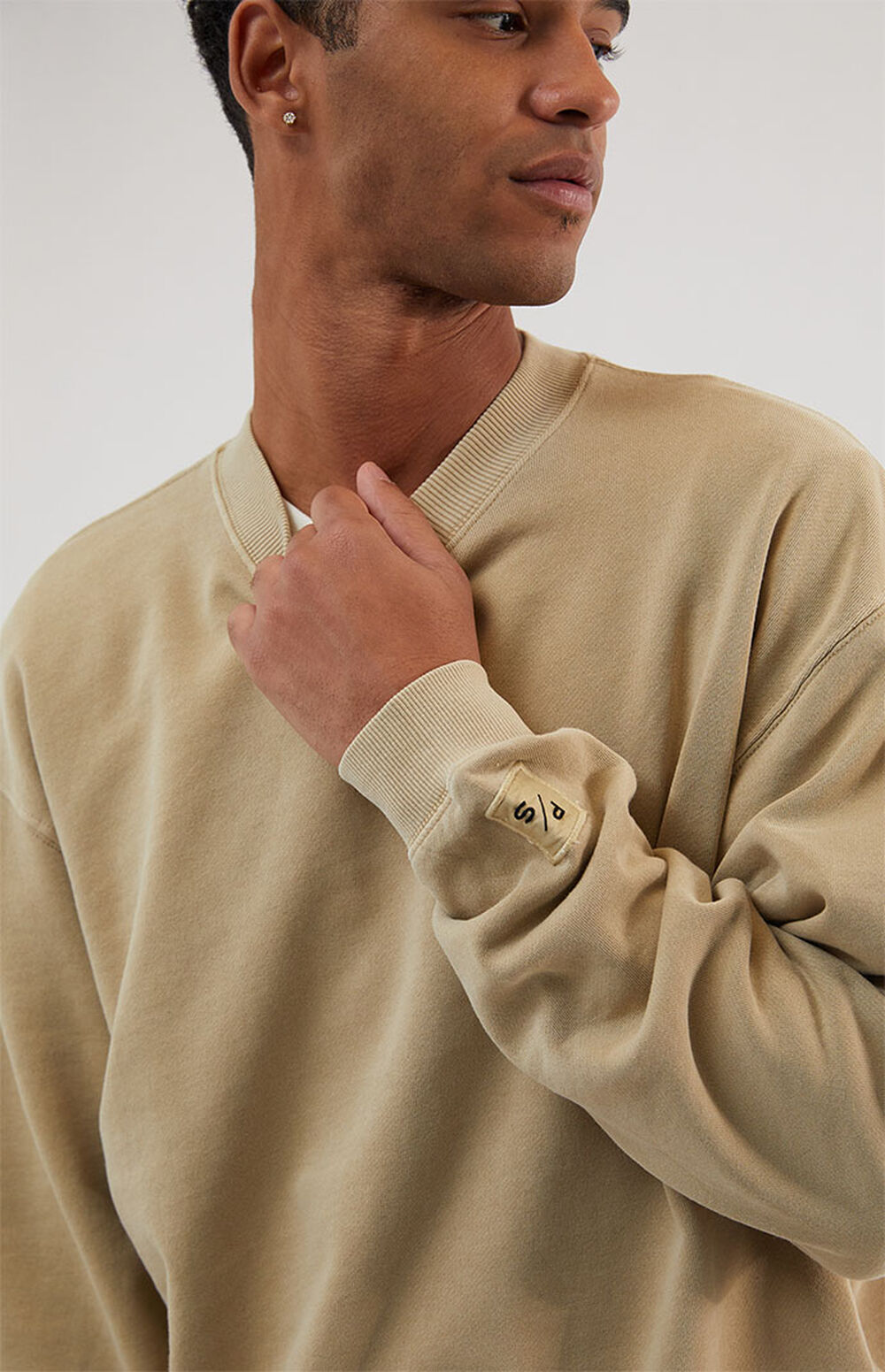 Pacsun Tan Vintage Wash Crew Neck Sweatshirt | PacSun