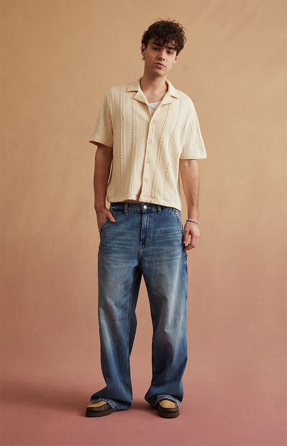 RARE DNM EDIT Dark Blue Carpenter Extreme Baggy Jeans | Pacsun