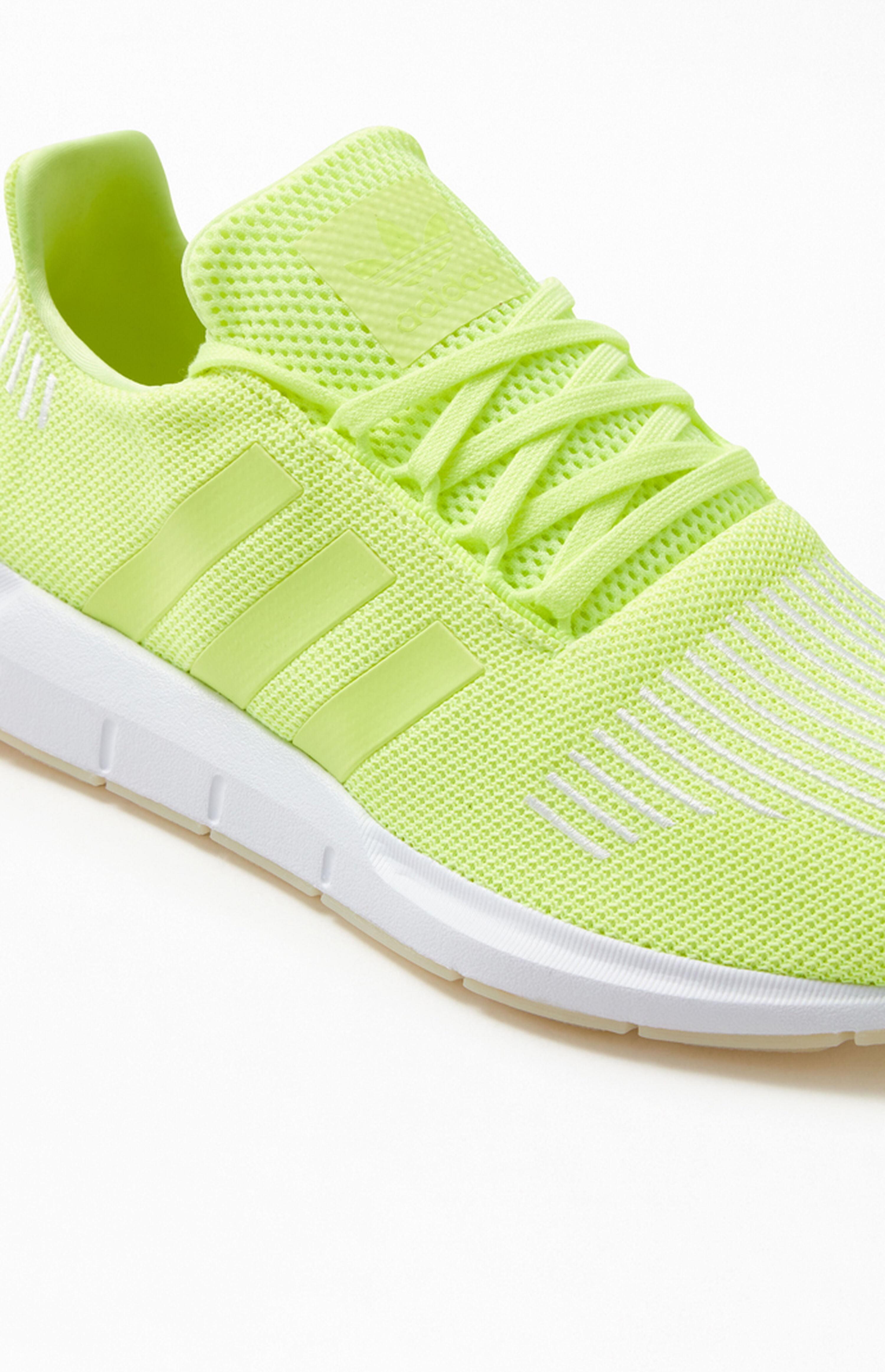 adidas Neon Yellow Swift Run White Shoes | PacSun | PacSun