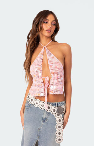 crochet back top