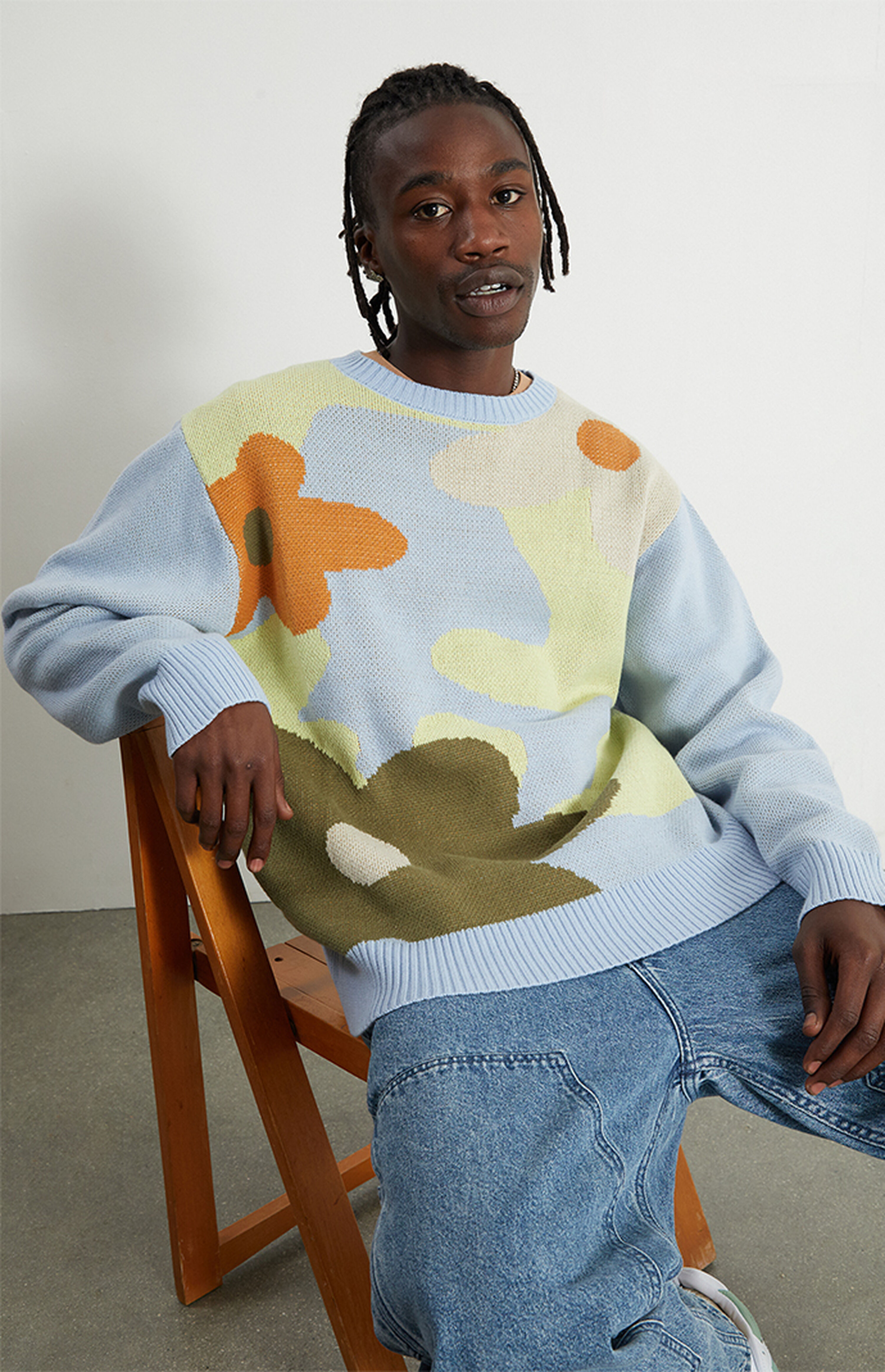 PacSun Wavy Daisy Crew Neck Sweater | PacSun