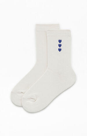PacSun Vertical Heart Crew Socks | PacSun
