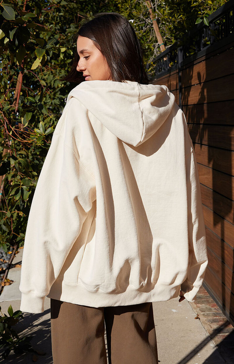 John Galt Off White Full Zip Hoodie | PacSun