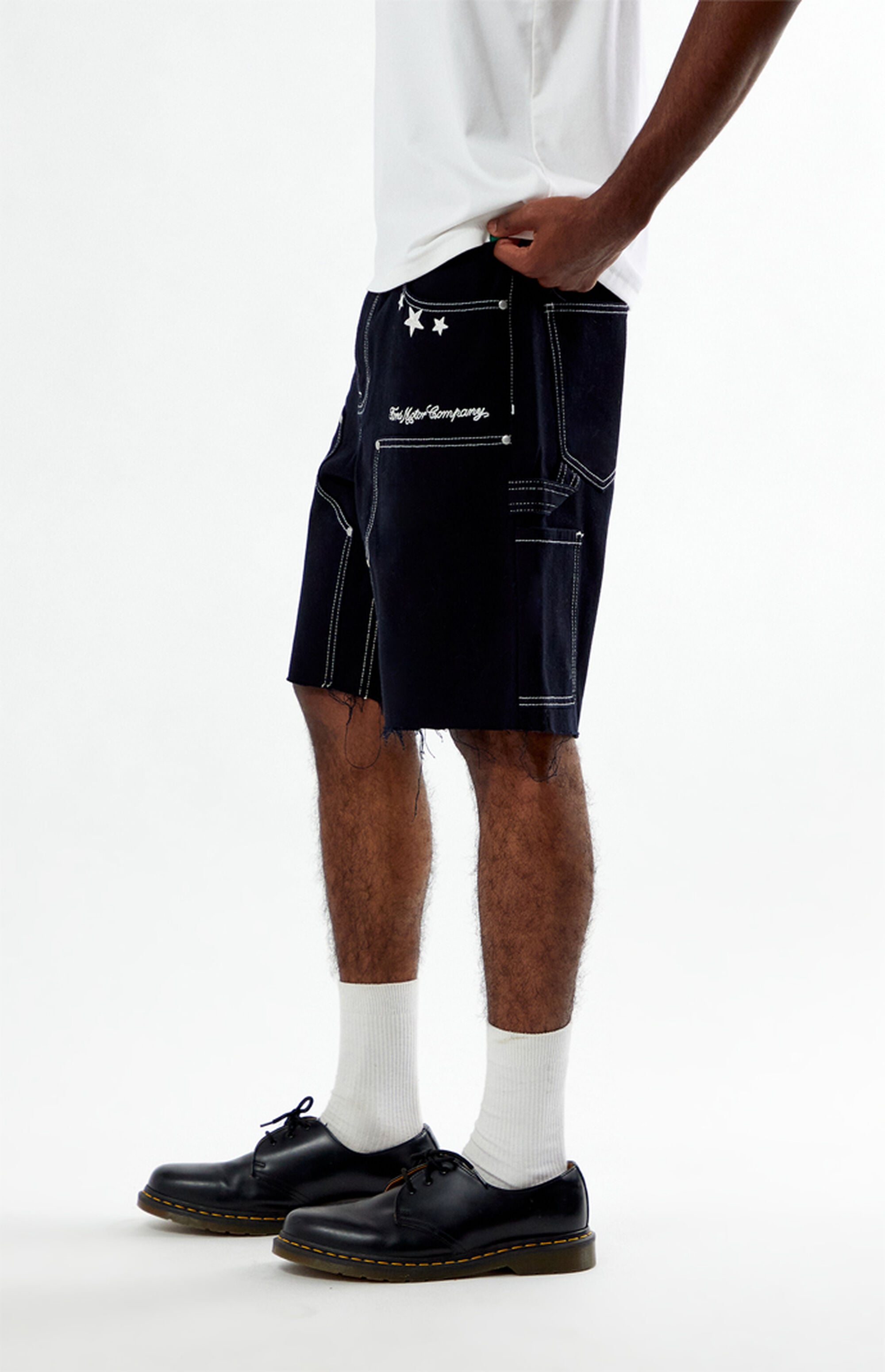 FORD Star Knee Panels Baggy Denim Shorts | Pacsun