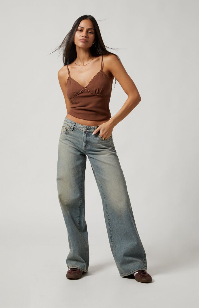 PacSun Casey Whisker Low Rise Baggy Jeans Light Indigo | PacSun PacSun Casey Whisker Low Rise Baggy Jeans Light Indigo | PacSun