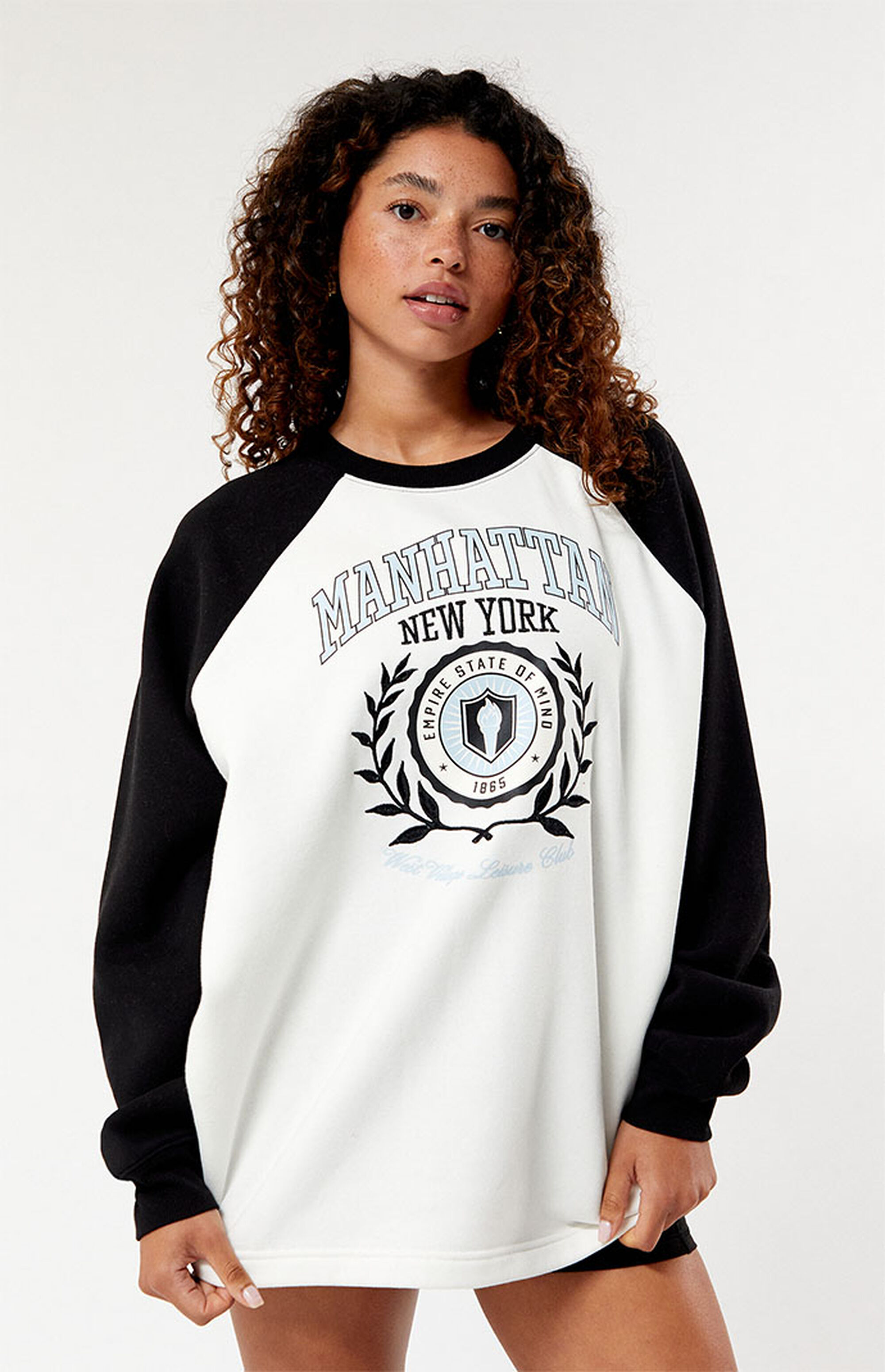 Pacsun Manhattan New York Oversized Crew Neck Sweatshirt | PacSun