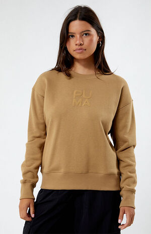 Puma Beige Infuse Crew Neck Sweatshirt | Pacsun