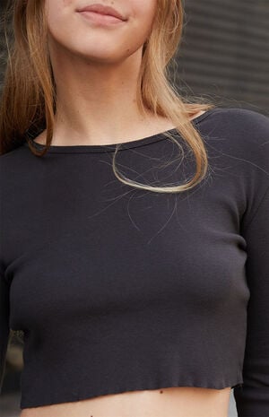 John Galt Black Hailie Long Sleeve T-Shirt | PacSun