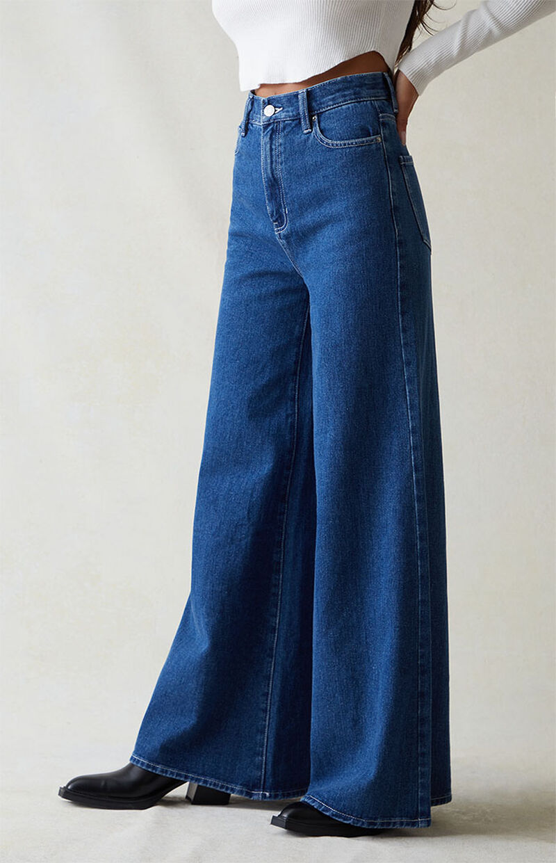 Pacsun Dark Blue Extreme Wide Leg Jeans | PacSun