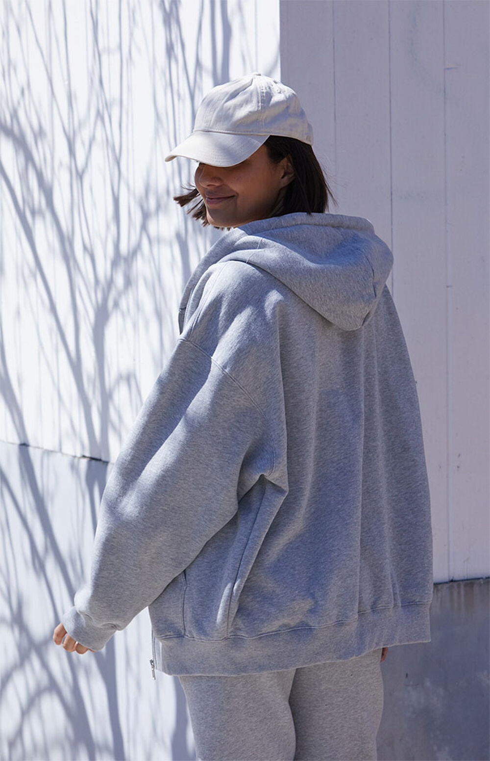 John Galt Heather Grey Full Zip Hoodie | PacSun