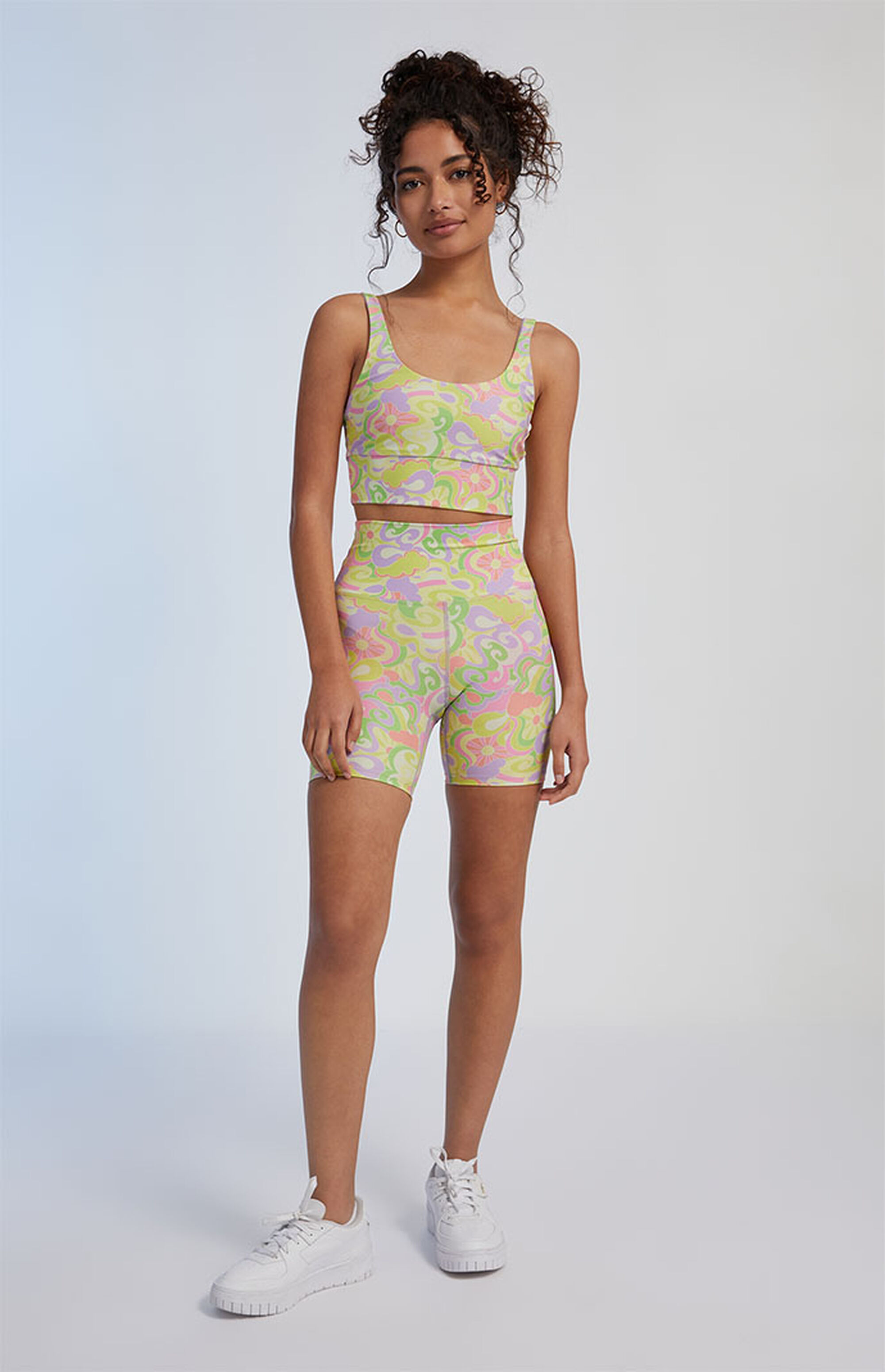 Beach Riot Psychedelic Sunshine Leah Crop Top | Pacsun