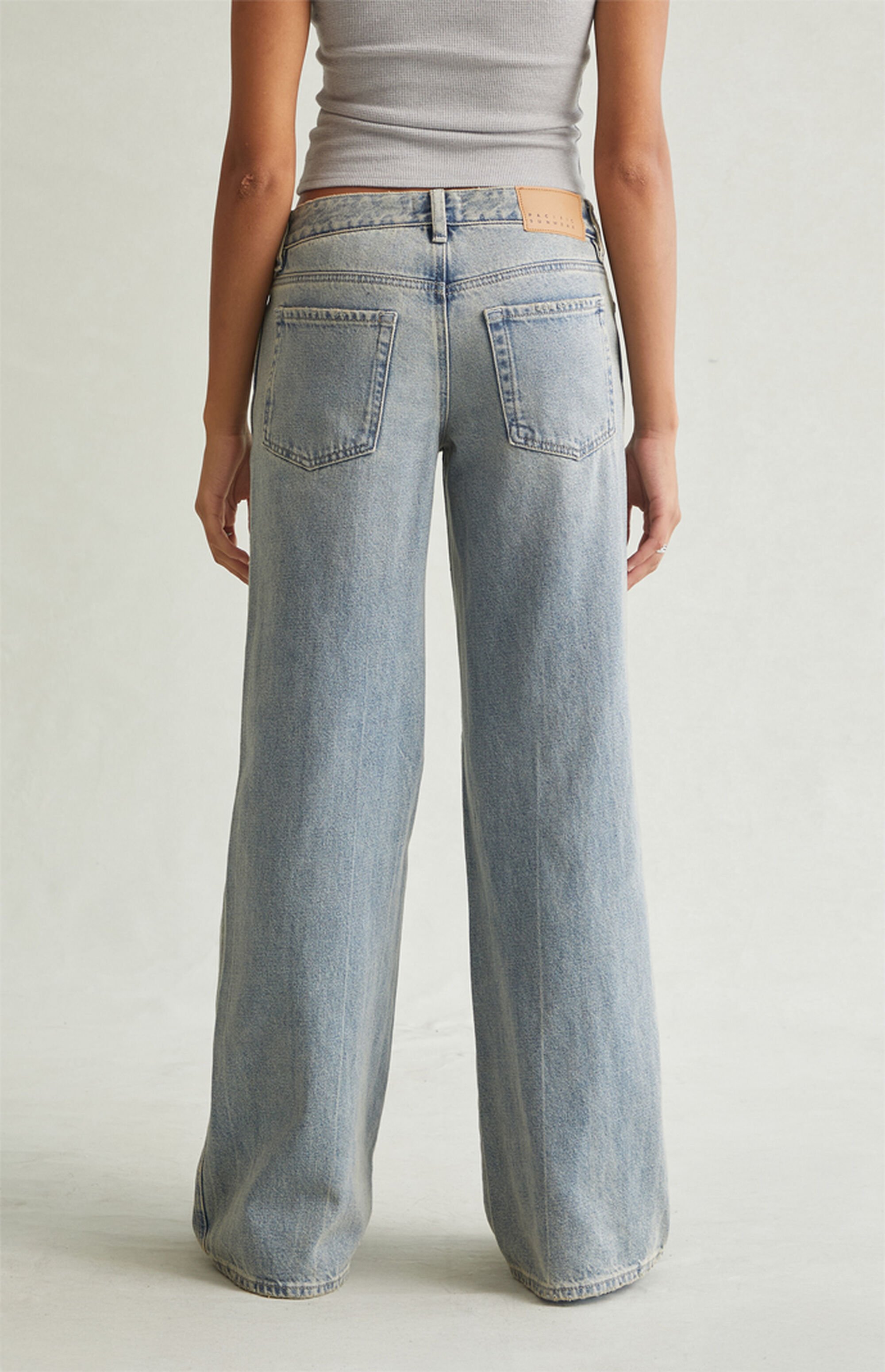 PacSun Casey Medium Indigo Tint Low Rise Baggy Jeans | PacSun